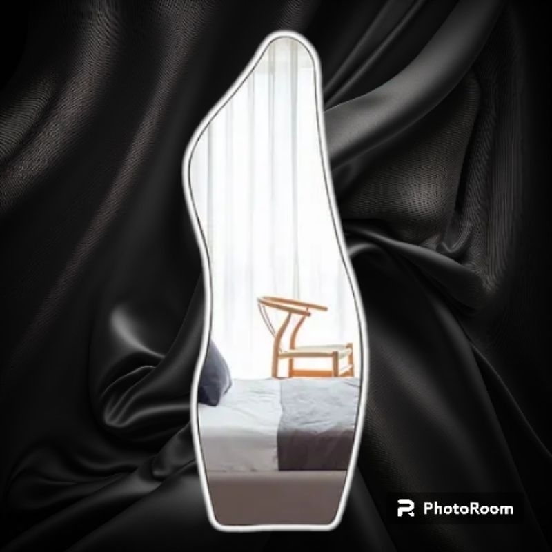 Jual Cermin Full body Besar List Hitam Minimalis Aestetick list hitam ...