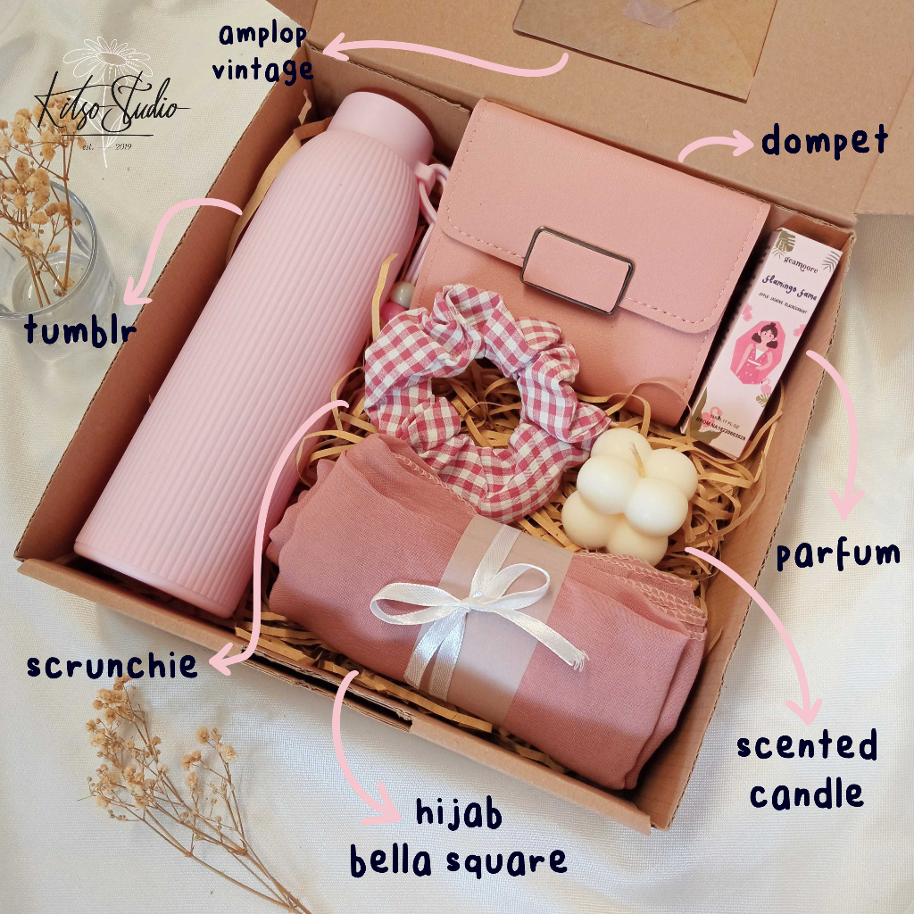 Jual [KITSO] Hampers Korean Gift Box Hijab Tumblr Tote Bag Aesthetic untuk Kado Ultah / Wisuda ...