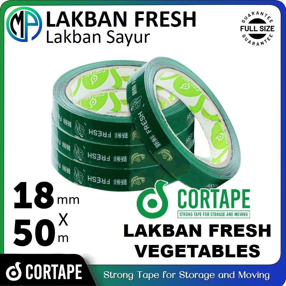 Jual Lakban Selotip FRESH Hijau 18mm x 50m Vegetables Sayur Isolatip ...