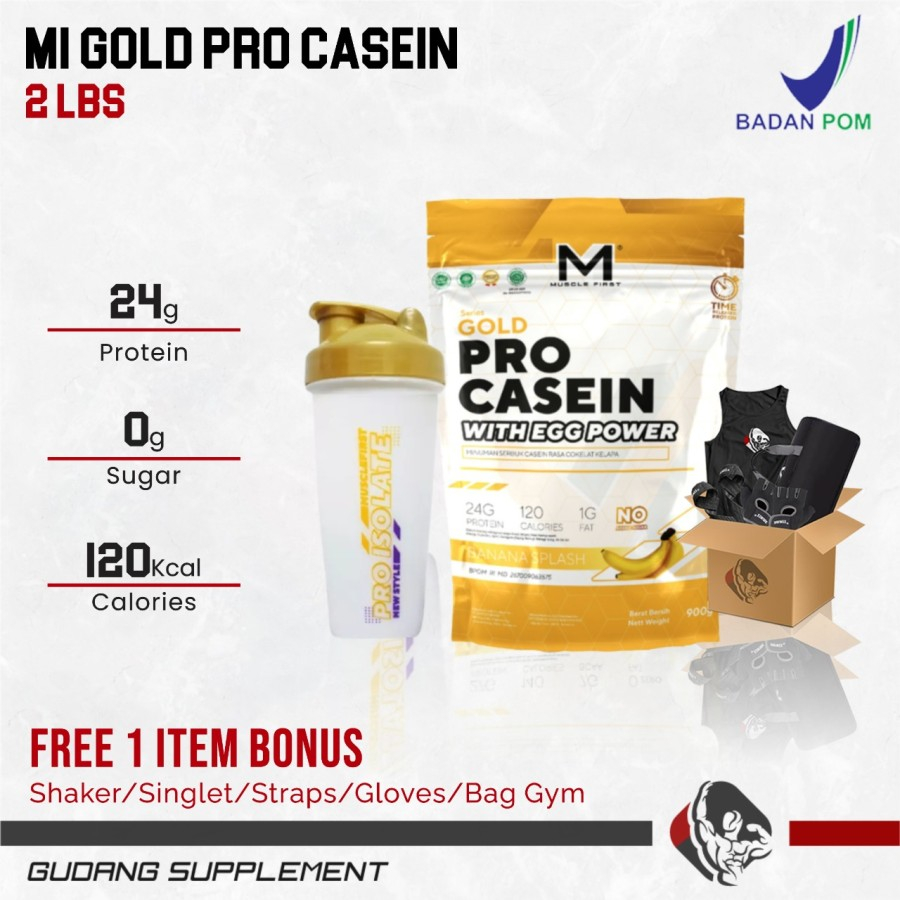 Jual M1 Muscle First Gold Pro Casein 2 Lbs With egg power BPOM M1 ...