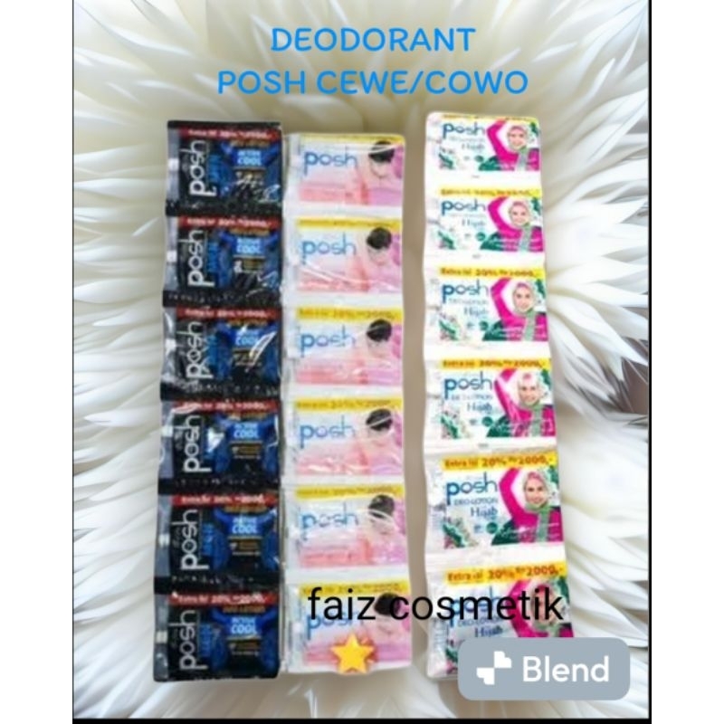 Jual Deodorant Posh Sachet 1 Renteng Isi 12pcs/ Deodorant Men/Deodorant ...