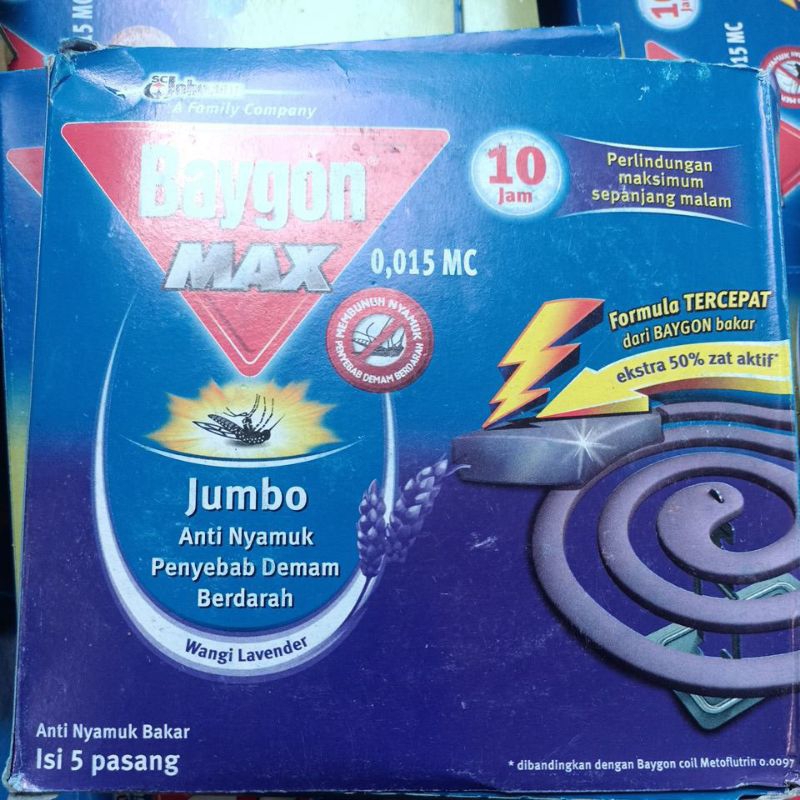 Jual Baygon Max Jumbo isi 5 obat nyamuk bakar | Shopee Indonesia