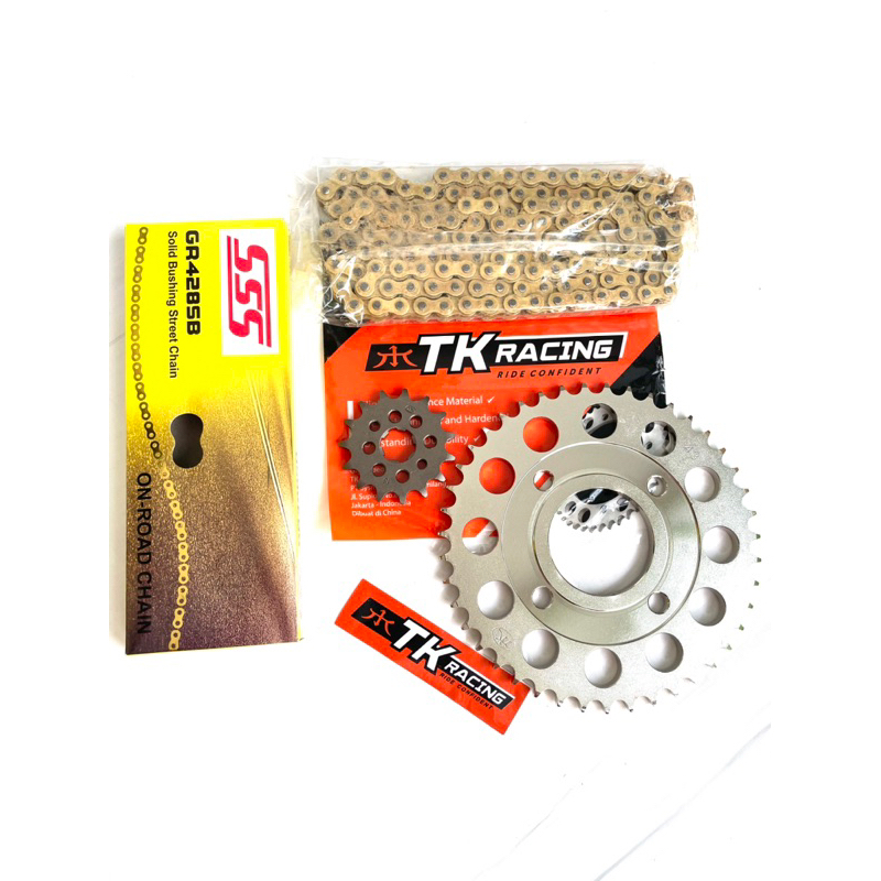 Jual GEAR SET 428 TK RANTAI SSS MEGA PRO VERZA SONIC CB 150R CBR150 SUPRA GTR GL PRO NEO TECH ...