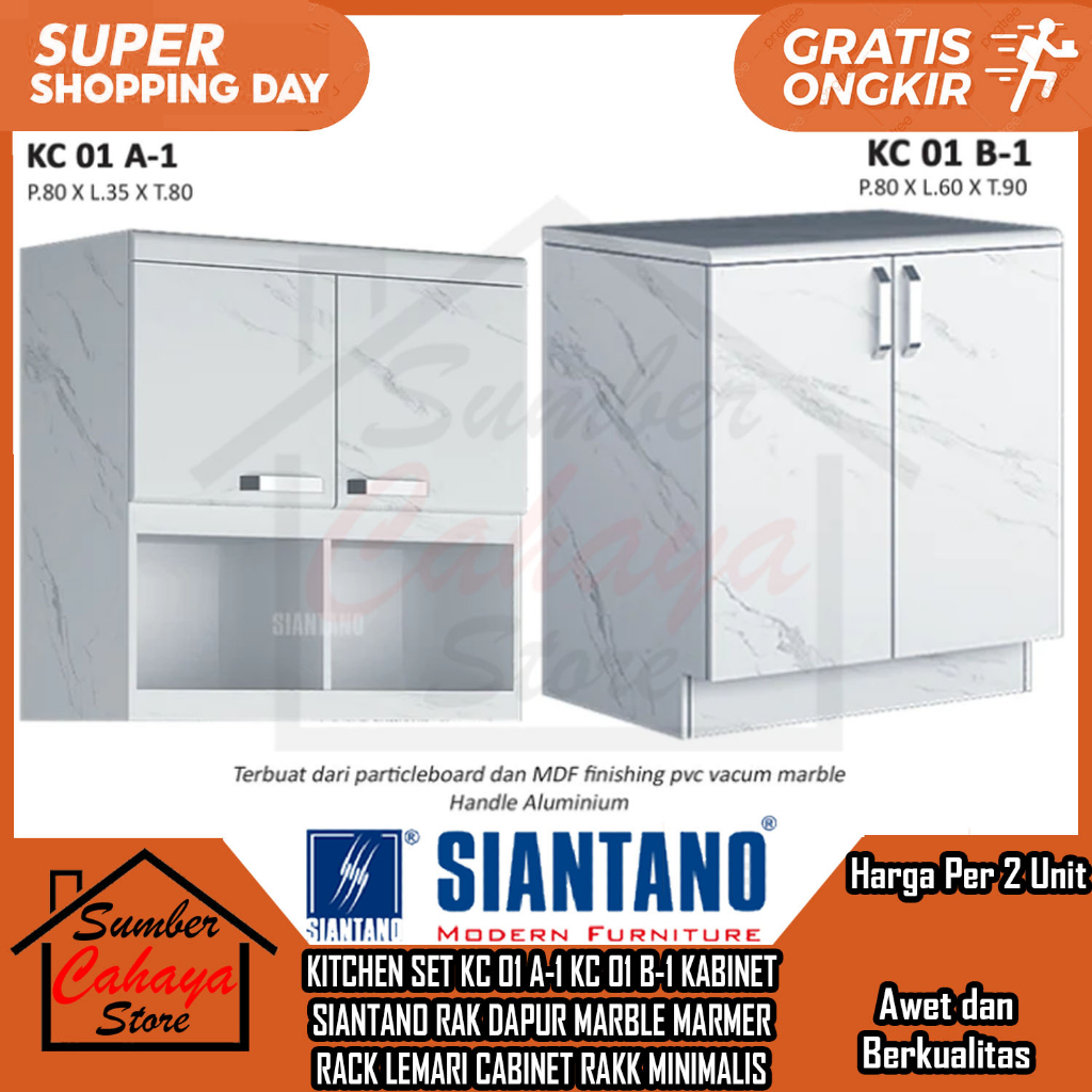 Jual [Instan] KITCHEN SET MARBLE MARMER KC 01 A-1 KC 01 B-1 MINIMALIS ...