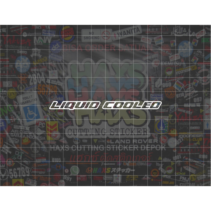 Jual Cutting Sticker Liquid Cooled Ukuran Panjang 8 Cm Untuk Motor ...