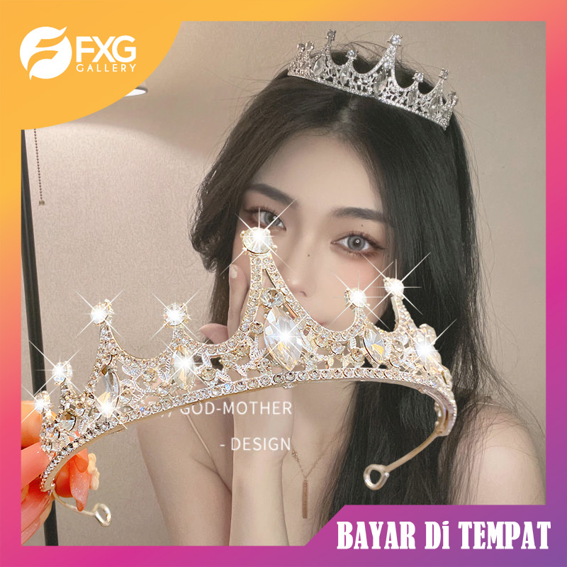 Jual FXG Bando Mahkota Princess Bondu Bahan Metal Wedding Crown ...