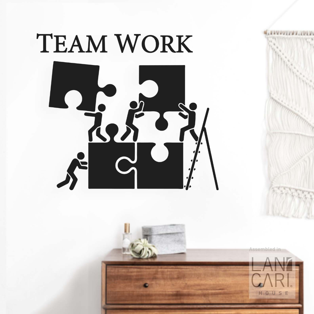 Jual Sticker Dinding Tulisan Teamwork Wall Sticker Dekorasi Ruangan ...