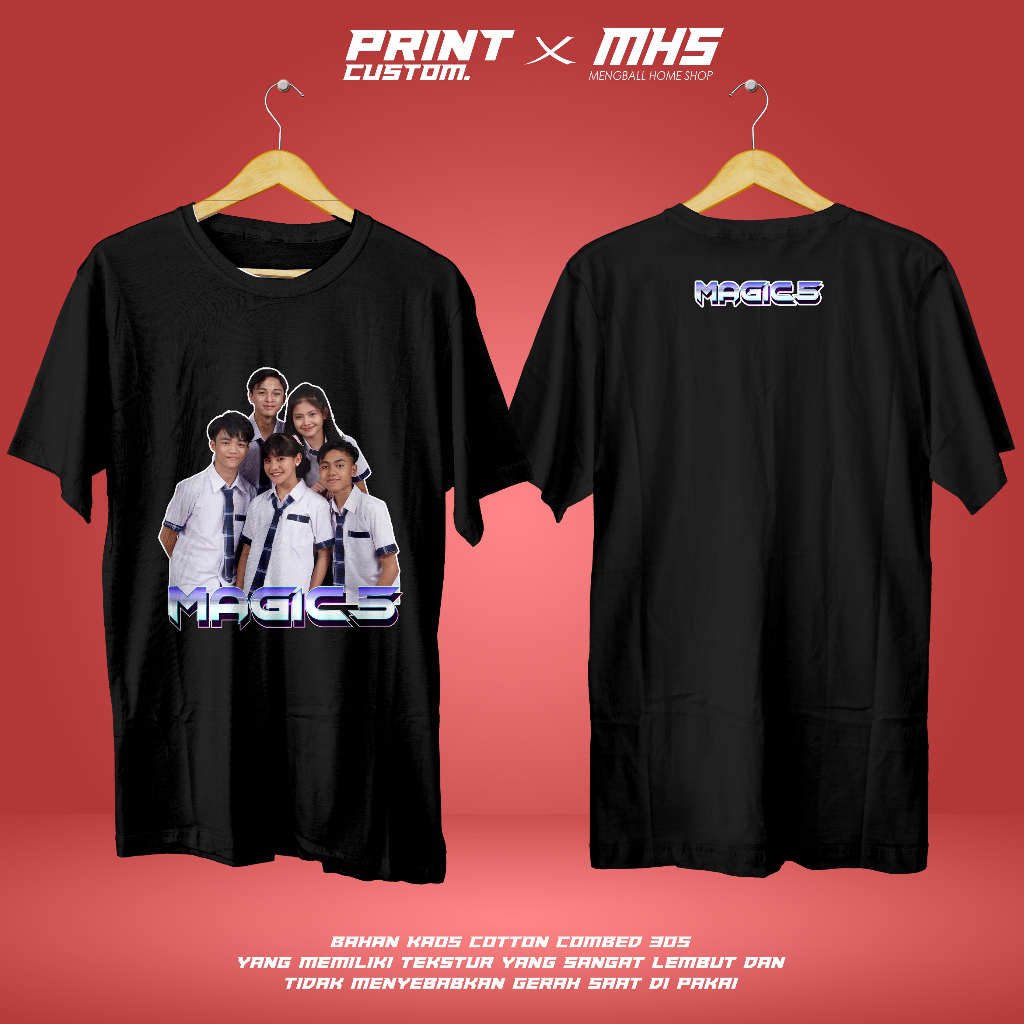 Jual KAOS BAJU MAGIC 5 ARTIS LENGAN PENDEK COTTON COMBED 30S - KAOS ...