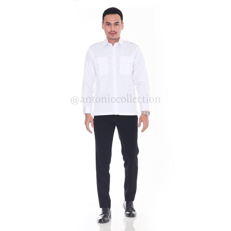 Jual Baju PDL Putih Lengan Panjang / Kemeja PDH / Baju PNS / Baju ...