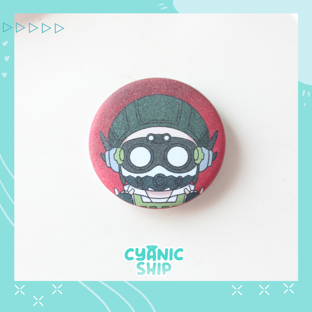 Jual Pin Glitter Apex Legends Chibi Pathfinder Wattson Wraith Crypto ...