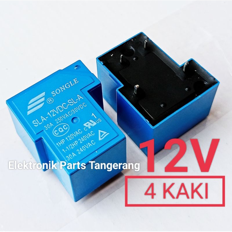 Jual RELAY SONGLE 12V 30A 4PIN RELAY KODOK 12V 4 KAKI RELAY 12V 4PIN RELAY KODOK 12 VOLT ...