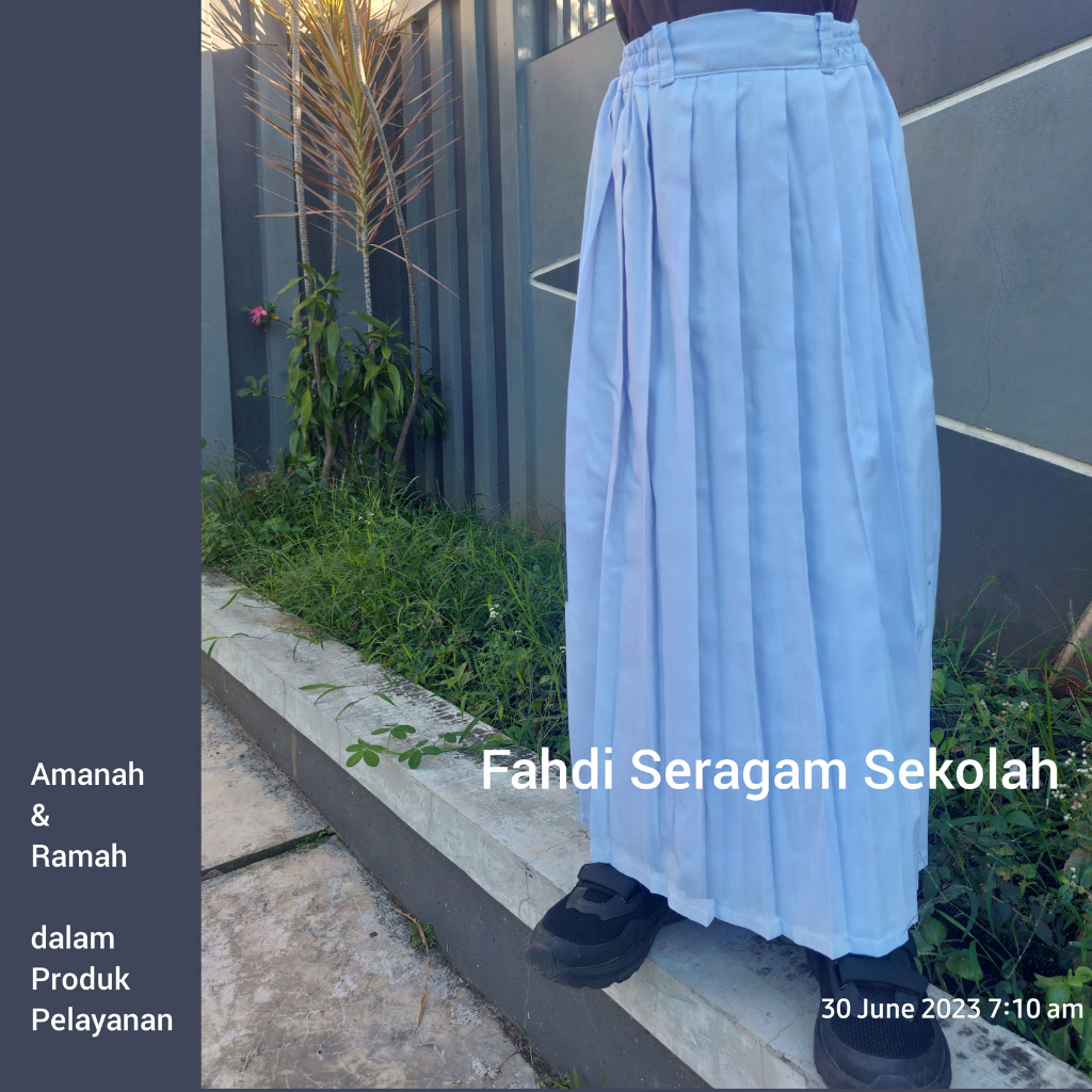 Jual ROK WIRU/PLISKIT PUTIH PANJANG LURUS SERAGAM SEKOLAH SD-MI, SMP ...