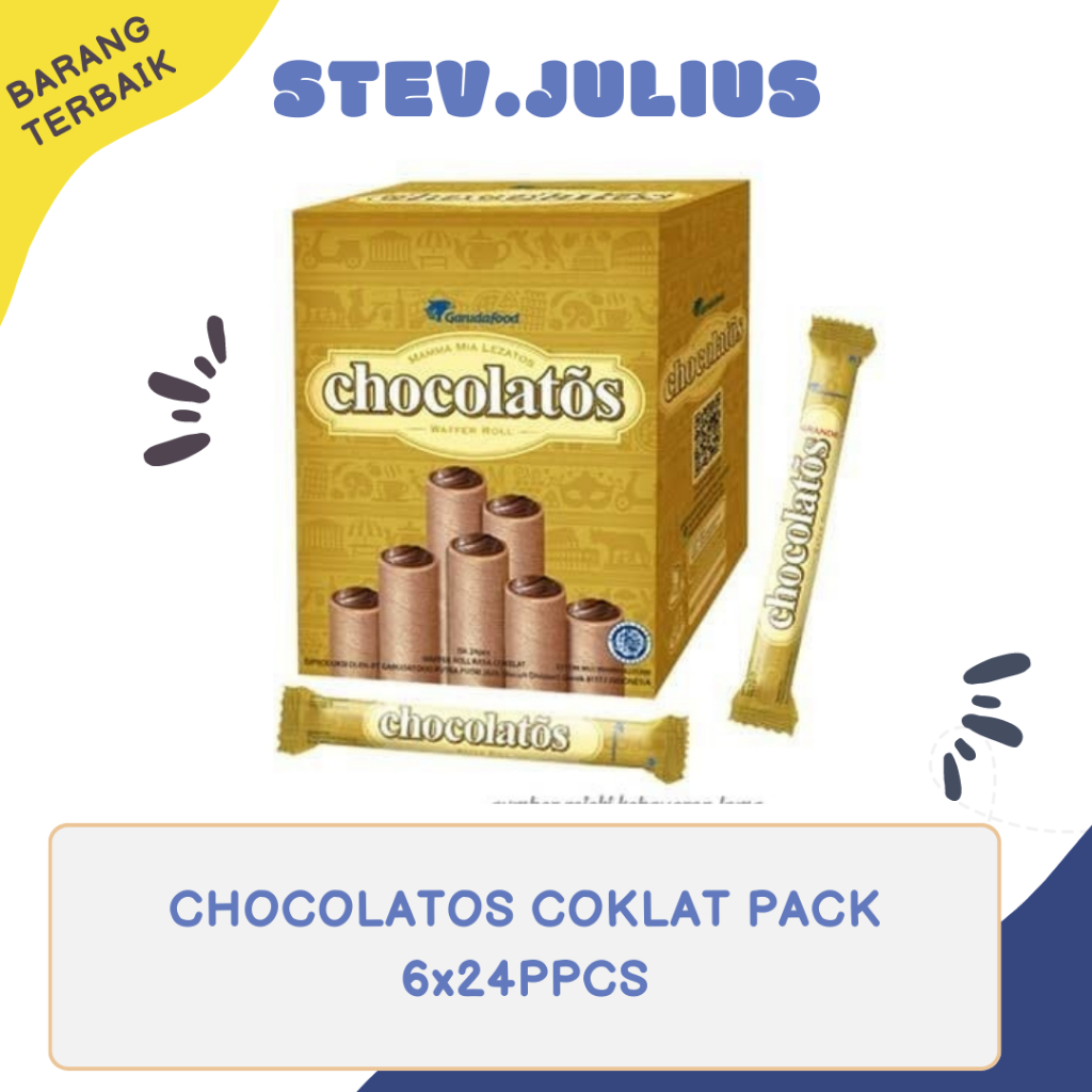 Jual CHOCOLATOS WAFER ROLL PACK ( 24PCS ) | Shopee Indonesia