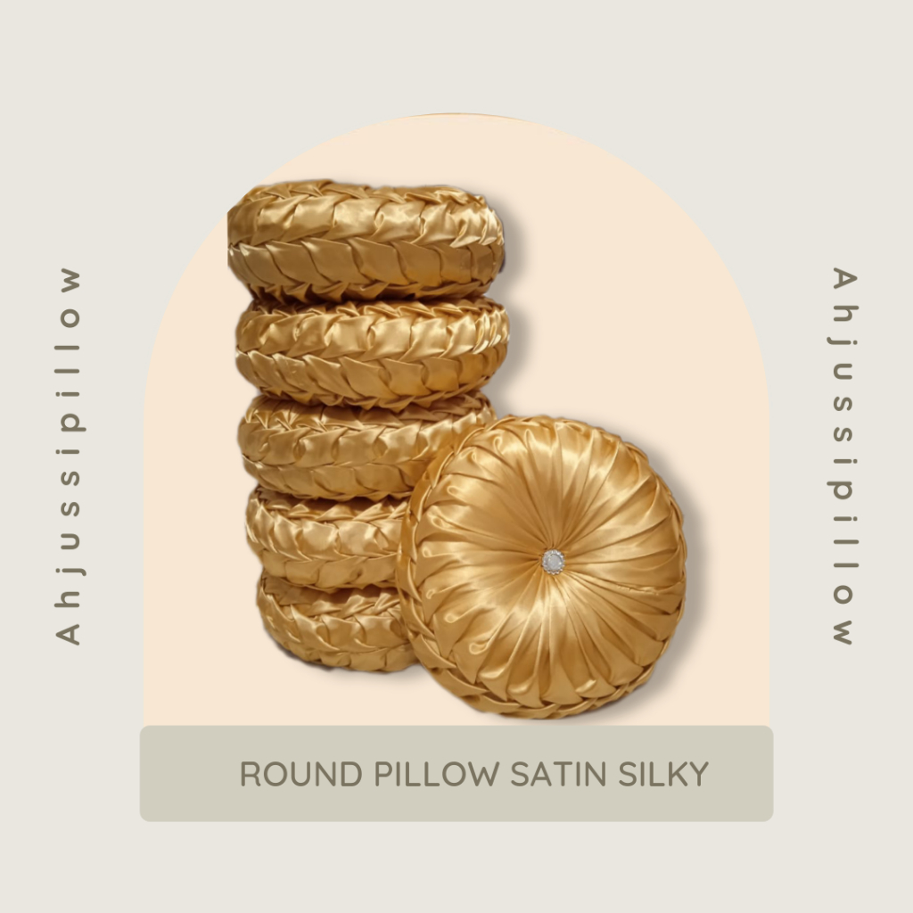 Jual Bantal Bulat Sofa Kursi Labu Satin Silky Glossy/Bantal Bulat Sofa ...
