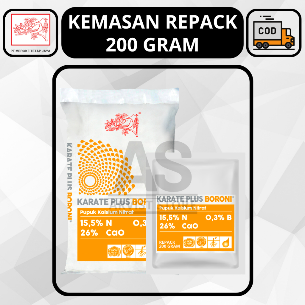 Jual Pupuk MEROKE KARATE PLUS BORONI Kemasan Repack 200 Gram Kalsium ...