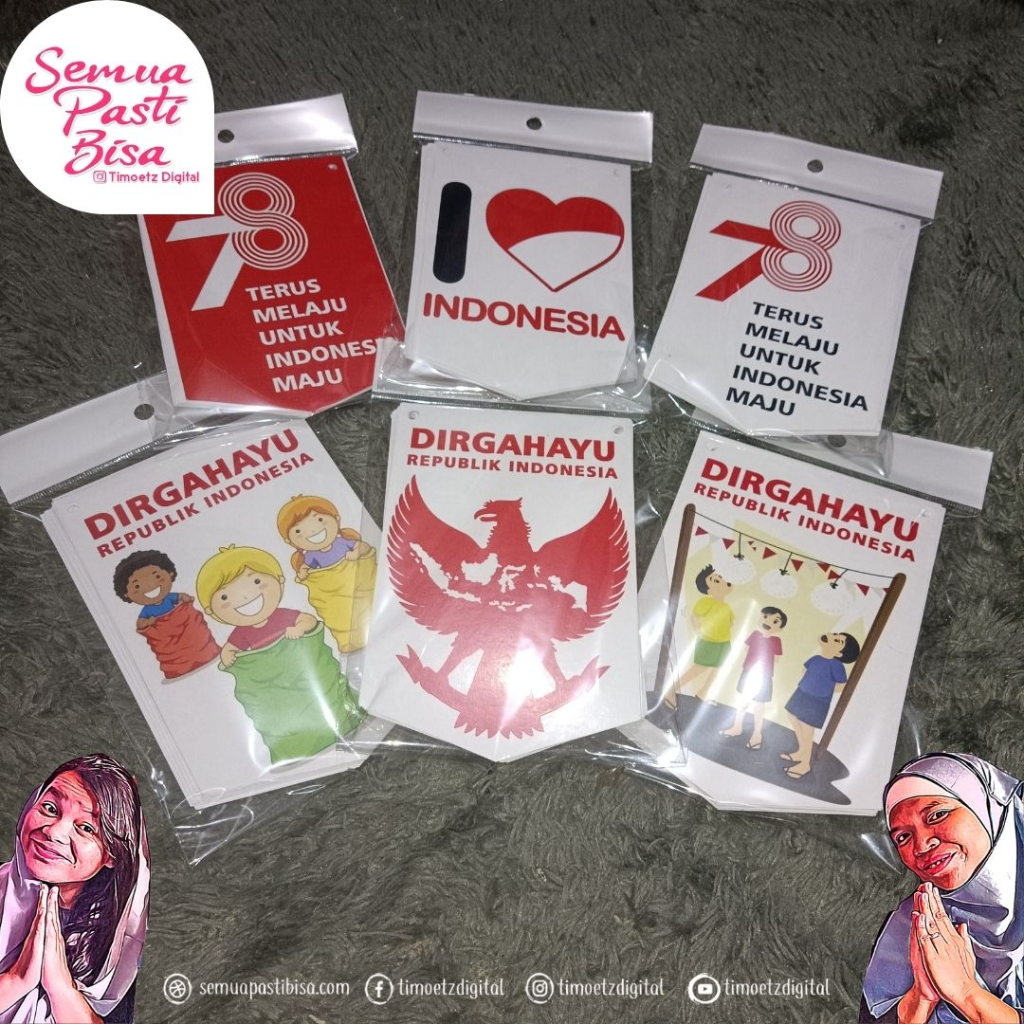 Jual Dekorasi 17an HUT RI Flag Banner Dirgahayu RI-Bunting Flag 17 ...
