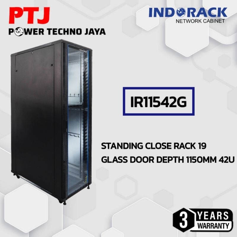 Jual IR11542G Rak Server INDORACK IR11542G Standing Close Rack Glass ...