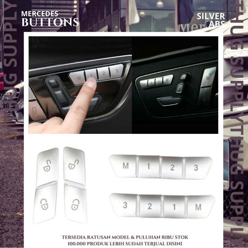 Jual COVER DOOR LOCK MEMORY SEAT BUTTON SILVER MERCEDES BENZ AMG W204 ...
