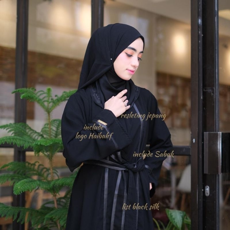 Jual Abaya Hitam Basic List Gamis Syari Bahan Jet black Hitam Pekat Busui friendly | Shopee ...