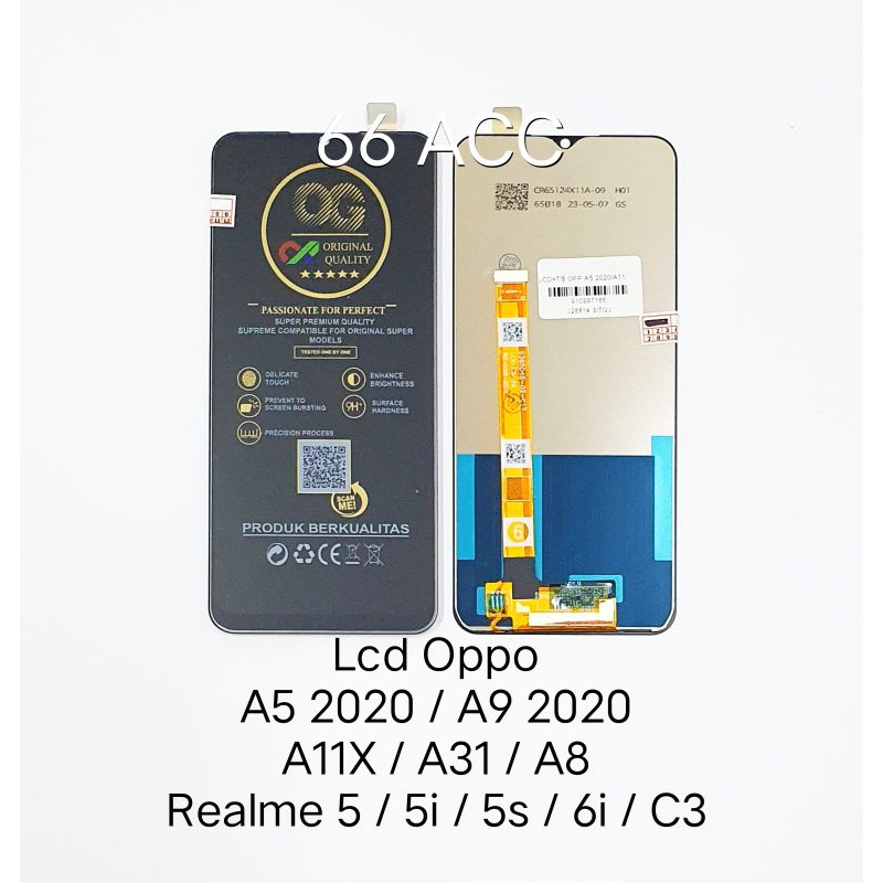 Jual Lcd Oppo A5 2020 / A9 2020 / A11X / A31 / A8 / Realme C3 / 5 / 5s / 5i / 6i Fullset ...