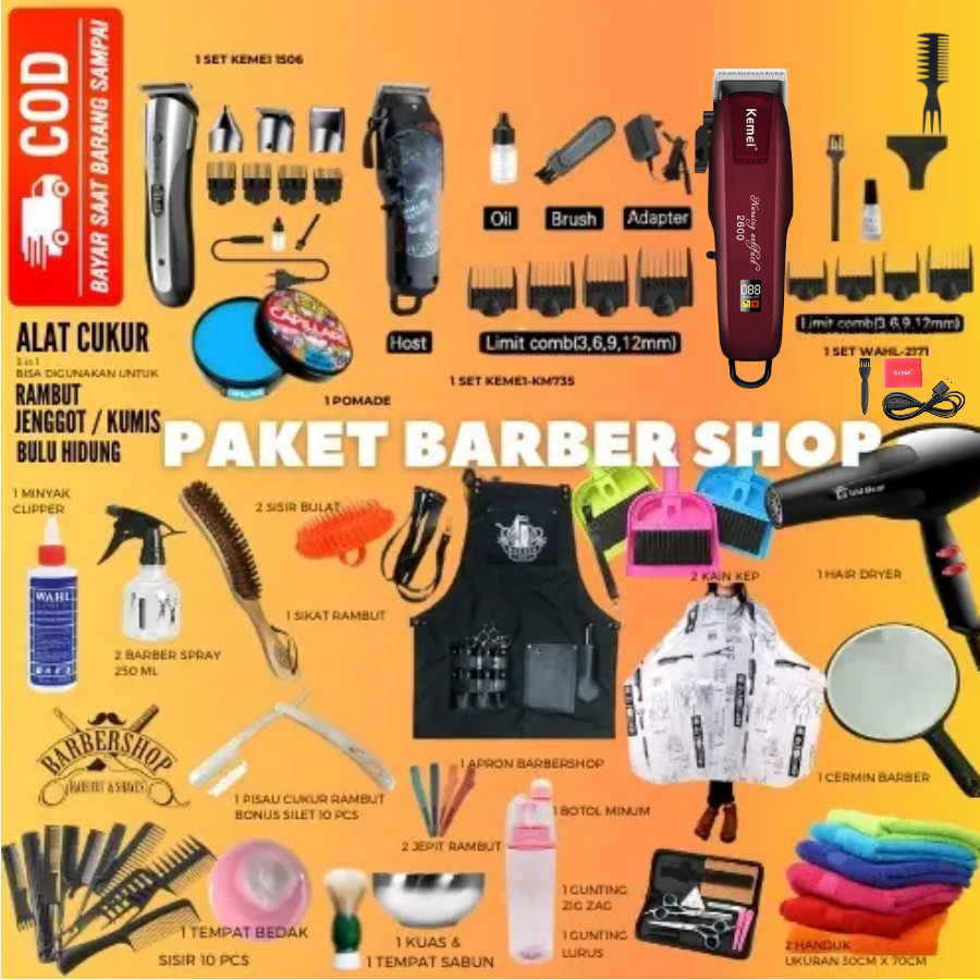 Jual Alat cukur rambut Paket Lengkap Peralatan Usaha Cukur Rambut ...