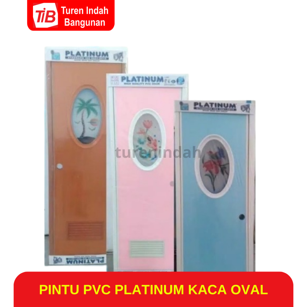 Jual TIB - PINTU PVC PLATINUM KACA OVAL - PINTU PVC - PINTU KAMAR MANDI ...