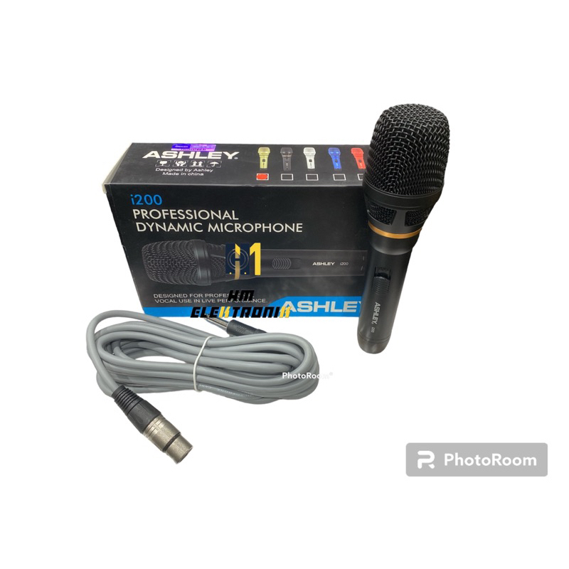 Jual Mic Ashley i200 microphone kabel ashley dynamic | Shopee Indonesia