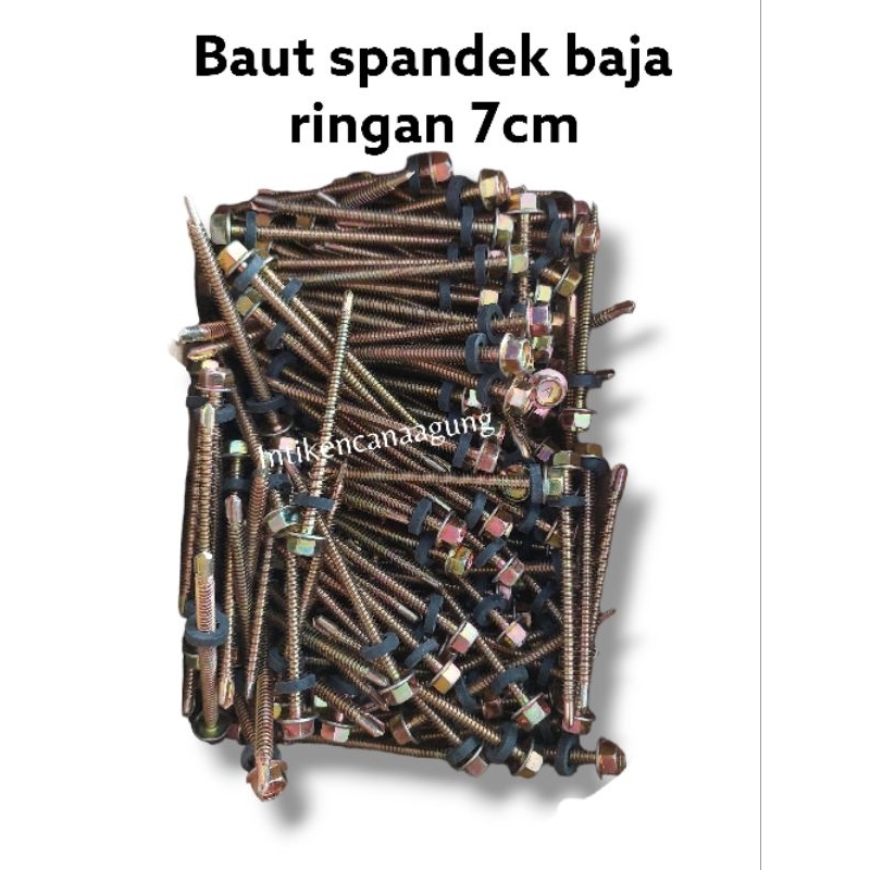Jual baut baja ringan 7cm baut rofing roffing 7cm baut spandek paku ...