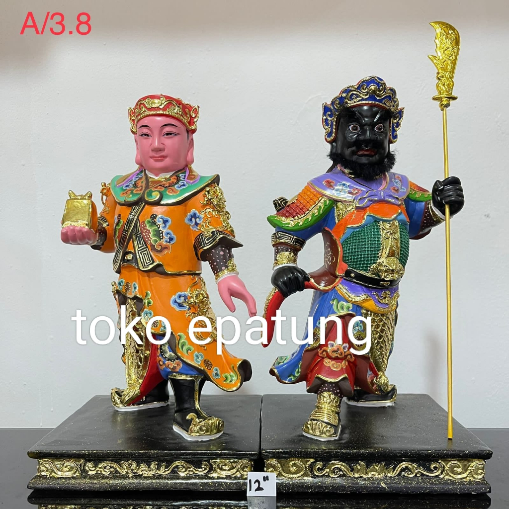 Jual patung dewa pengawal kwan kung / kwan kong - kayu - 12 inch -l ...
