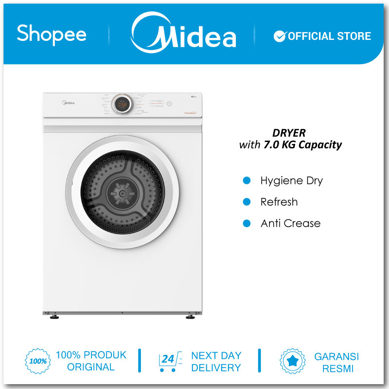 Jual Midea Tumble Dryer Kapasitas 7 Kg Model MD100A70 - Mesin Pengering ...
