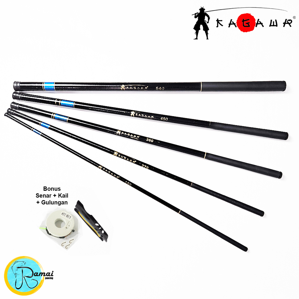 Jual Joran Tegek Pancing Kagawa Black Gloss Bonus Senar Kail | Shopee ...