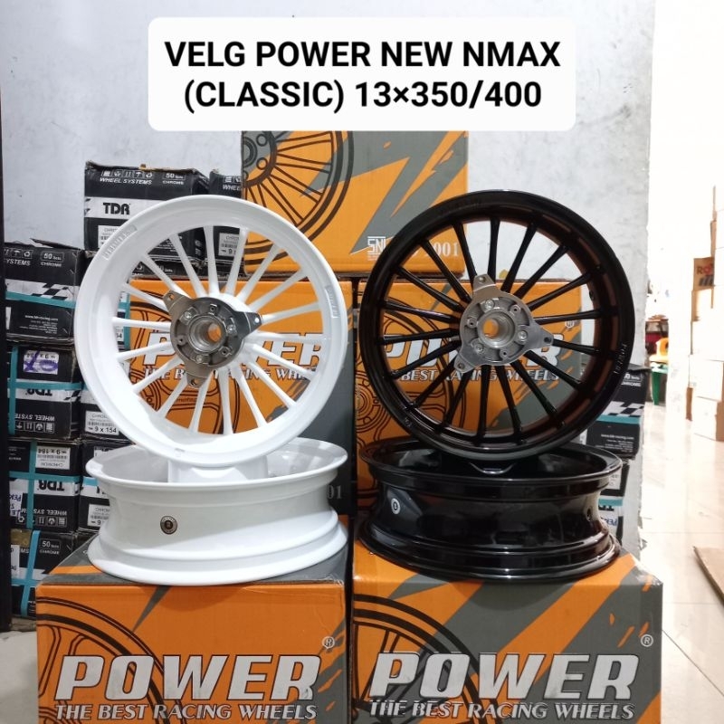 Jual Velg Power New Nmax Classic 350.400.13 Black, White, Chrome ...