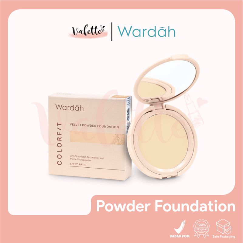Jual Wardah Colorfit Velvet Powder Foundation | Shopee Indonesia