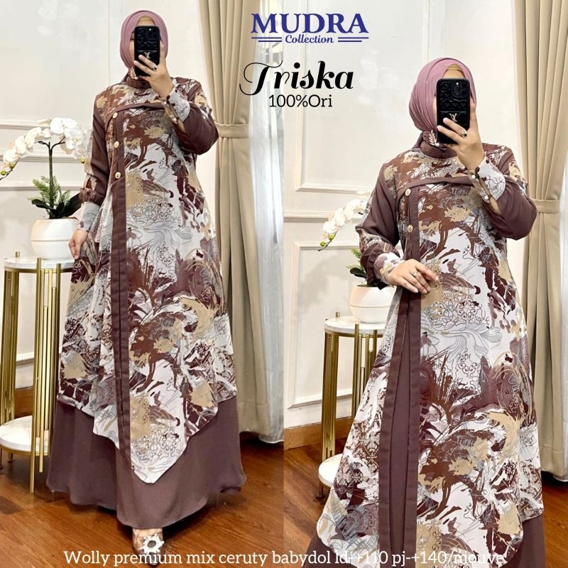 Jual TRISKA BY MUDRA// Wollycrepe premium mix ceruty babydoll// Bisa ...