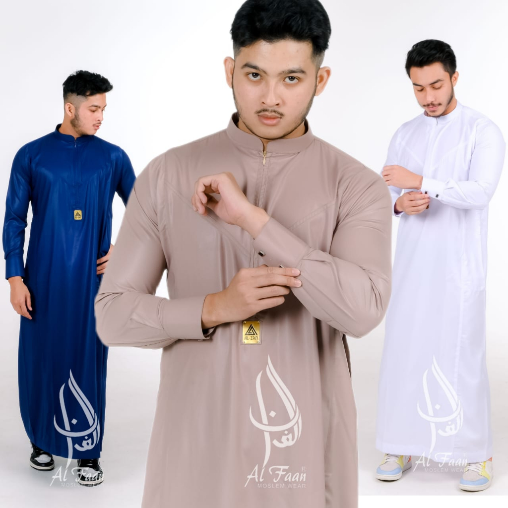 Jual Jubah Gamis Pria Slimfit jubbah Alfaan jubah Pria muslim pria ...