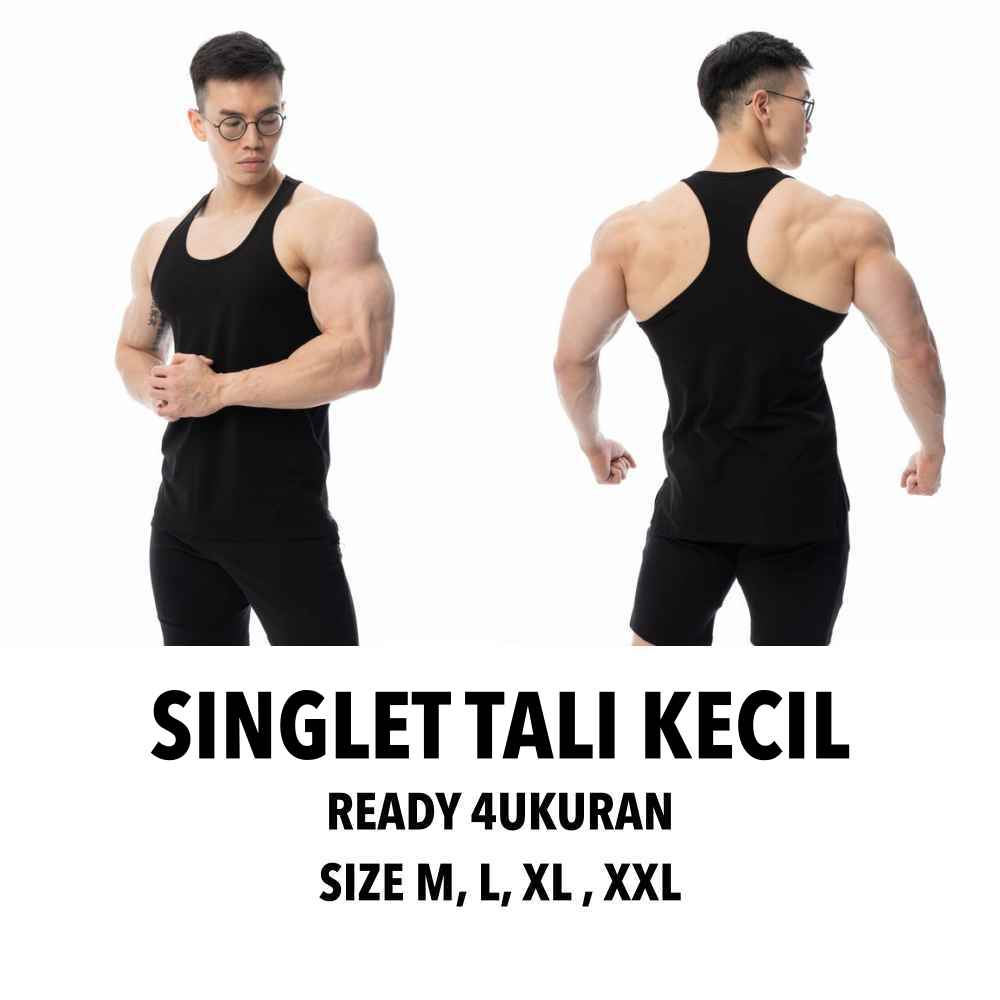 Jual TANK MENS TOP SINGLET PRIA GYM OLAHRAGA FITNESS SPORT RUNNING ...
