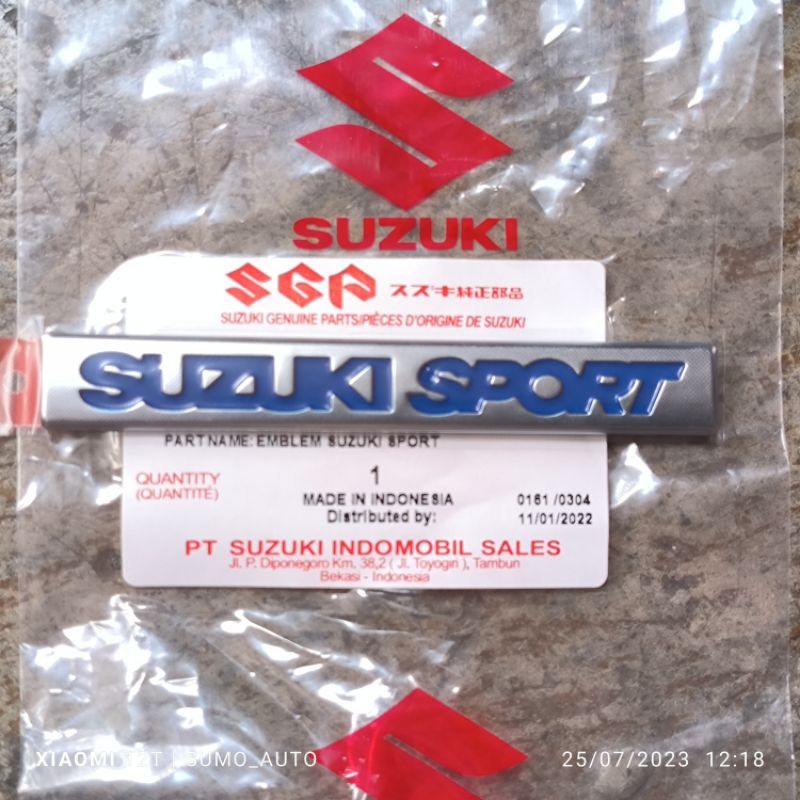 Jual satu biji emblem tulisan SUZUKI SPORT ORIGINAL SGA suzuki ertiga swift emblem body kit ...