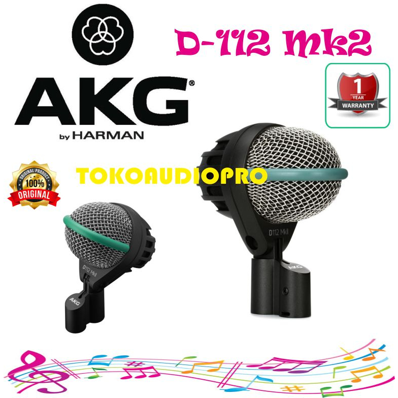 Jual AKG D112 MKII Cardioid Dynamic Kick Drum Microphone Drum D-112 Mk2 ...