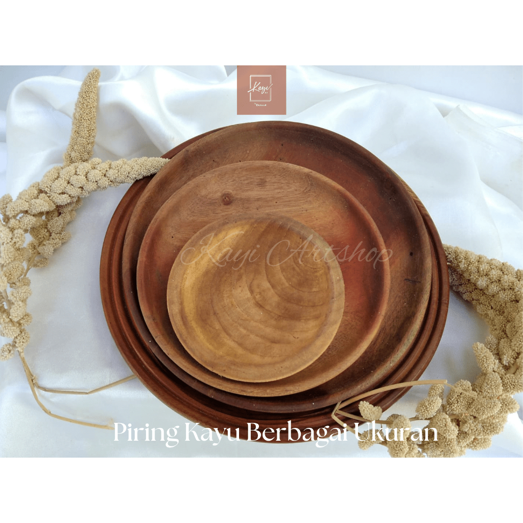 Jual Piring Kayu Aesthetic Berbagai Ukuran dan Motif | Shopee Indonesia