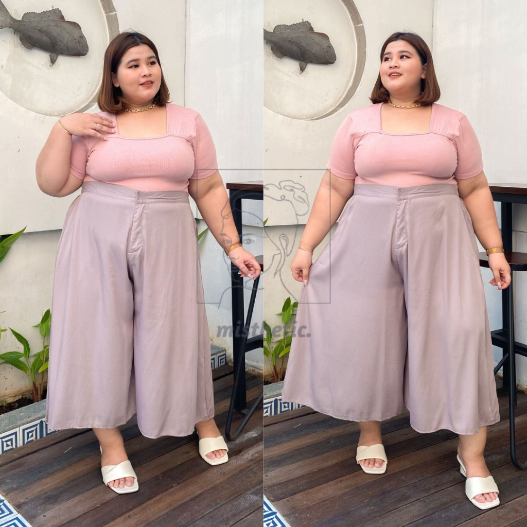Jual Erin Pants/ Celana Kulot Big Size/ Celana Kulot Jumbo/ Celana ...