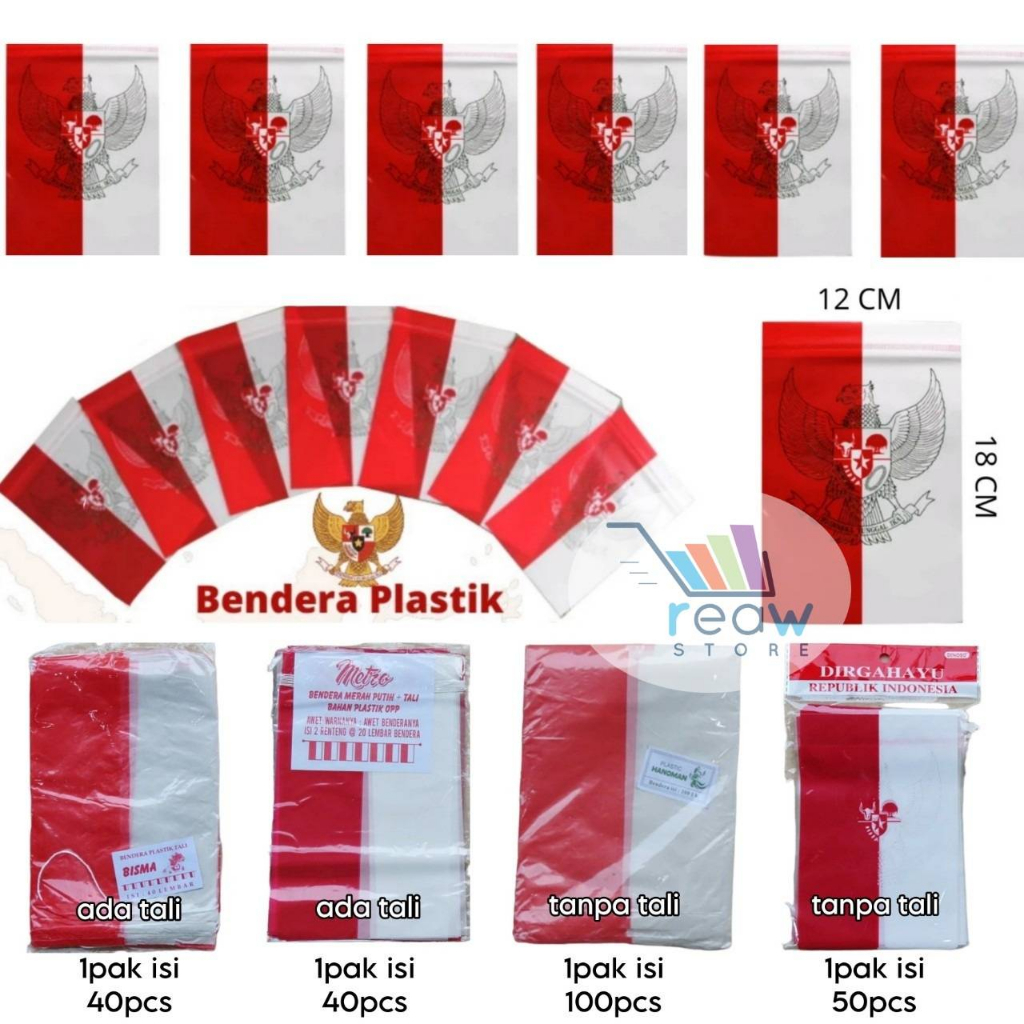 Jual Banner Bendera Plastik Merah Putih Hiasan Dekorasi Dirgahayu HUT ...