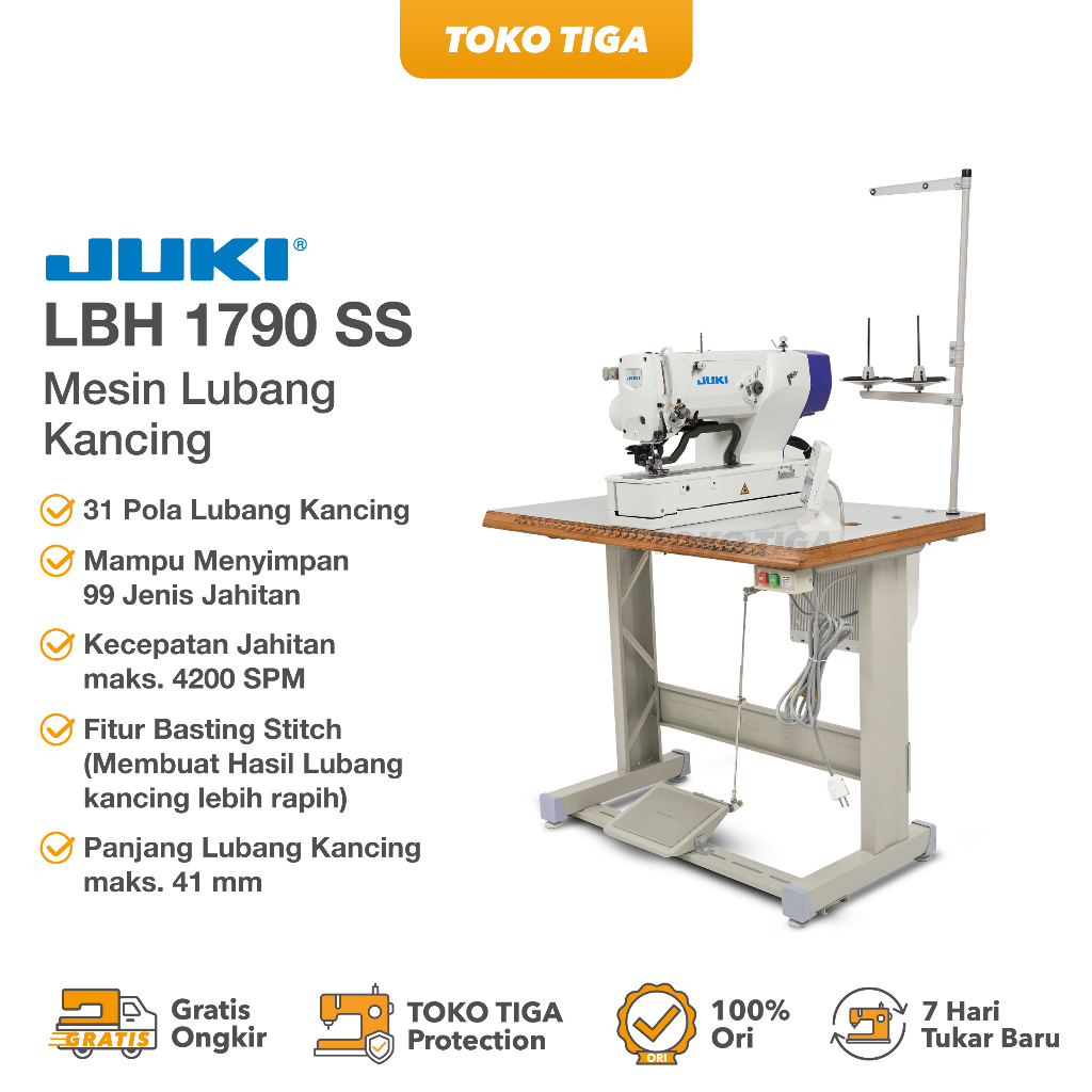 Jual Mesin Lubang Kancing JUKI LBH-1790SS / LBH 1790 SS (Computerised) | Shopee Indonesia