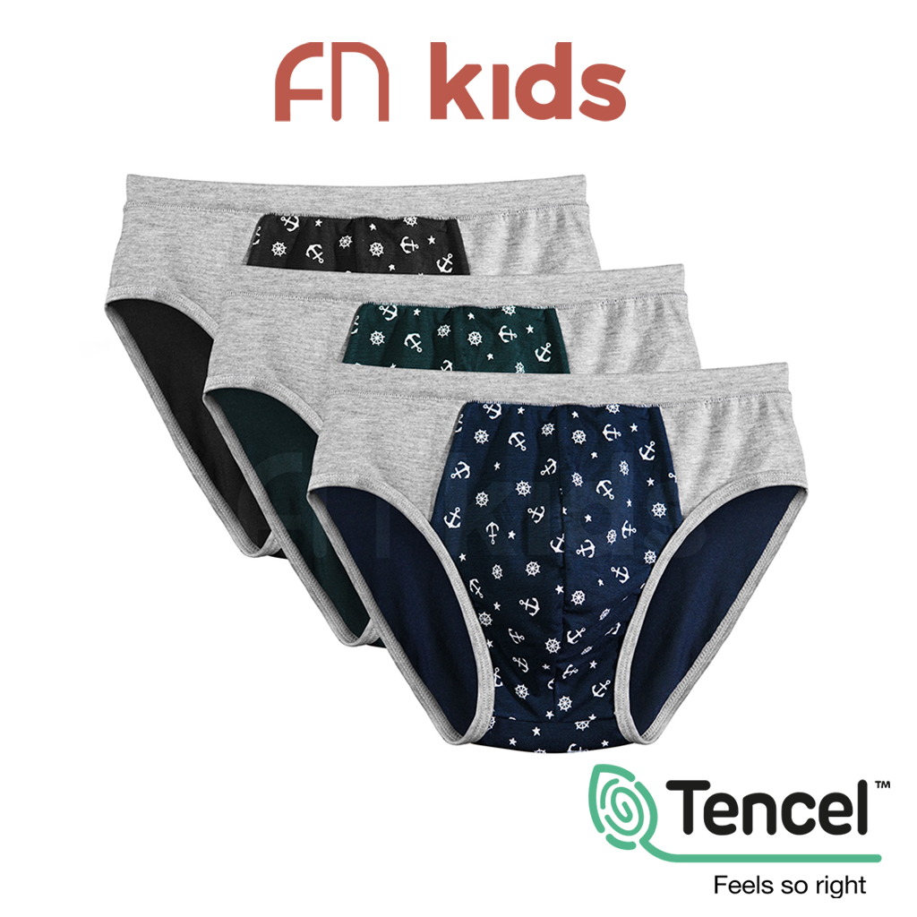 Jual FN Kids Tencel Printed Brief 3 pcs FKC 3405 | Shopee Indonesia
