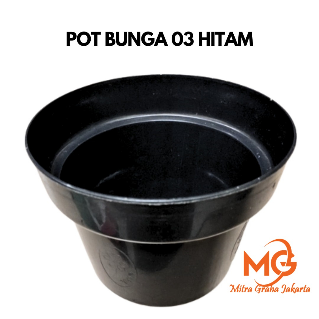 Jual Pot Bunga 17cm Hitam Tebal Pot Tanaman Hias Grosir Murah Plastik ...