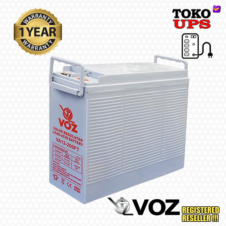Jual VOZ VA12-200FT 12V 200AH Front Terminal Battery | Baterai 12V 200AH FT | Shopee Indonesia