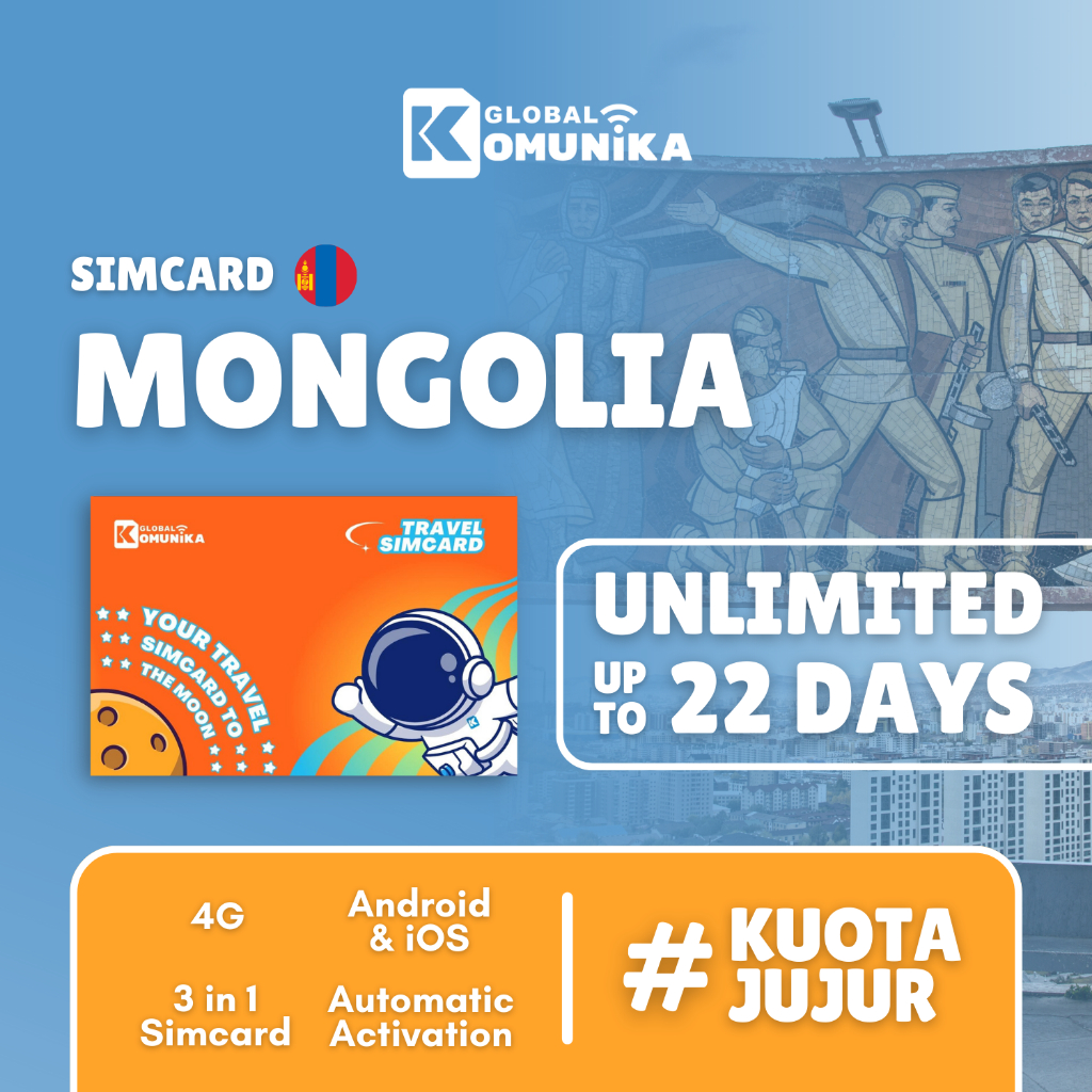 Jual Sim Card Mongolia Unlimited | Mongolia Sim Card Global Komunika | Shopee Indonesia