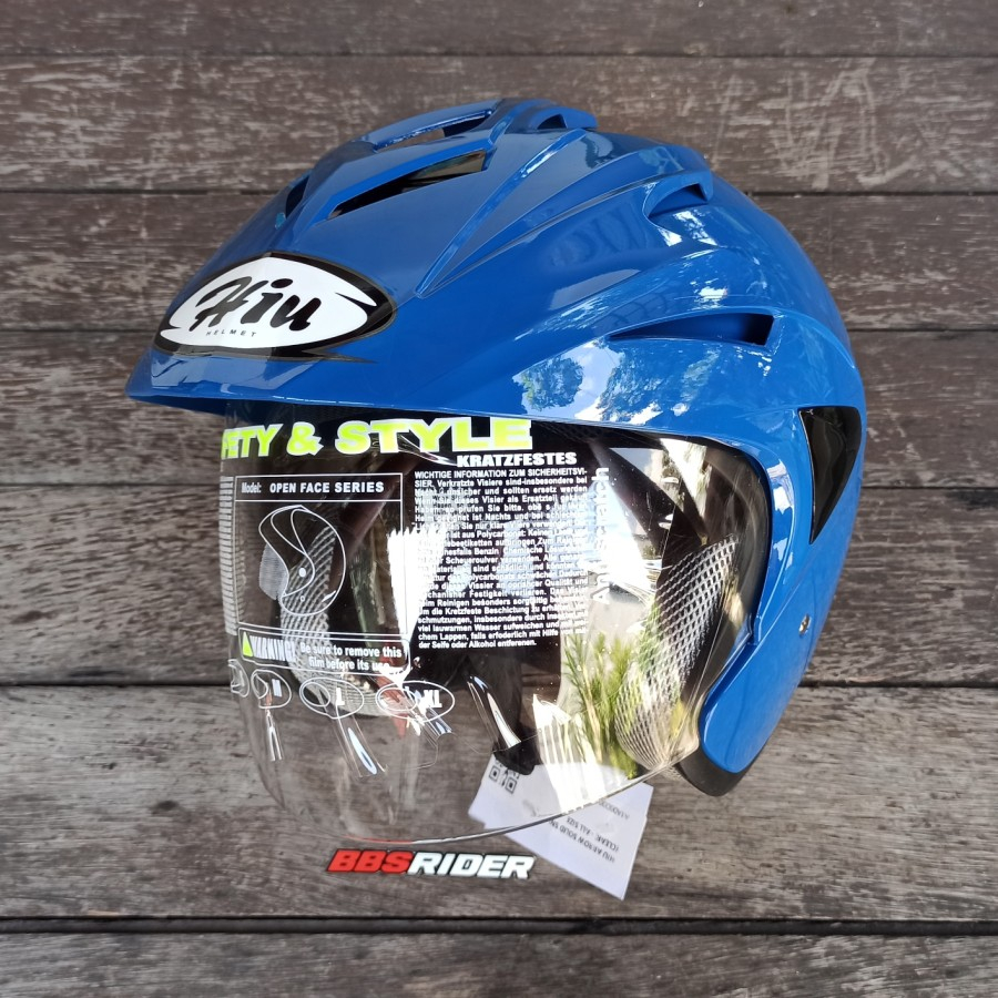 Jual Helm Hiu Arrow Biru Double Visor Blue Mild Biru TNI AL SNI ...