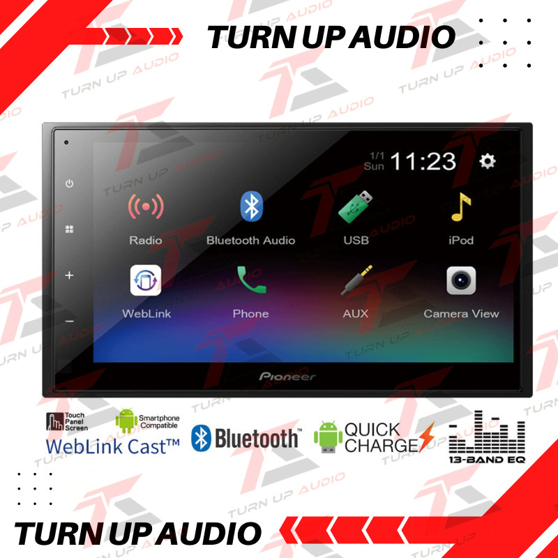 Jual Head Unit Double Din PIONEER DMH-A345BT Bluetooth Mirroring USB ...