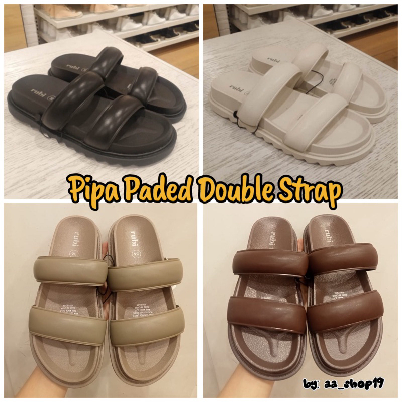 Jual SANDAL RUBI - PIPA PADDED DOUBLE STRAP SLIDE | Shopee Indonesia