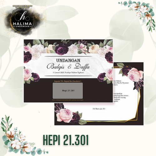 Jual BLANGKO UNDANGAN KOSONG HEPI 301 | HALIMA UNDANGAN | Shopee Indonesia